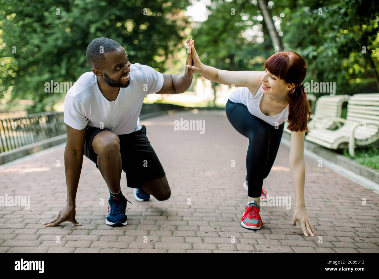 Running Man Woman Couple High Resolution Stock Photography and Images ...