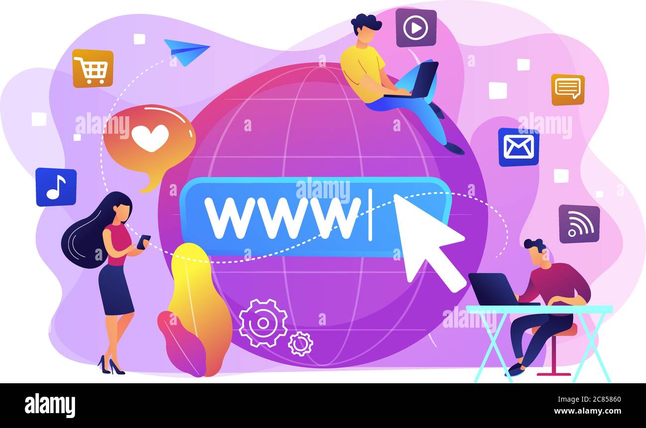 Internet addiction concept vector illustration Stock Vector Image & Art ...