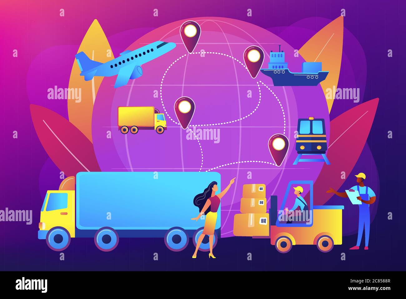 Business logistics concept vector illustration Stock Vector Image & Art ...