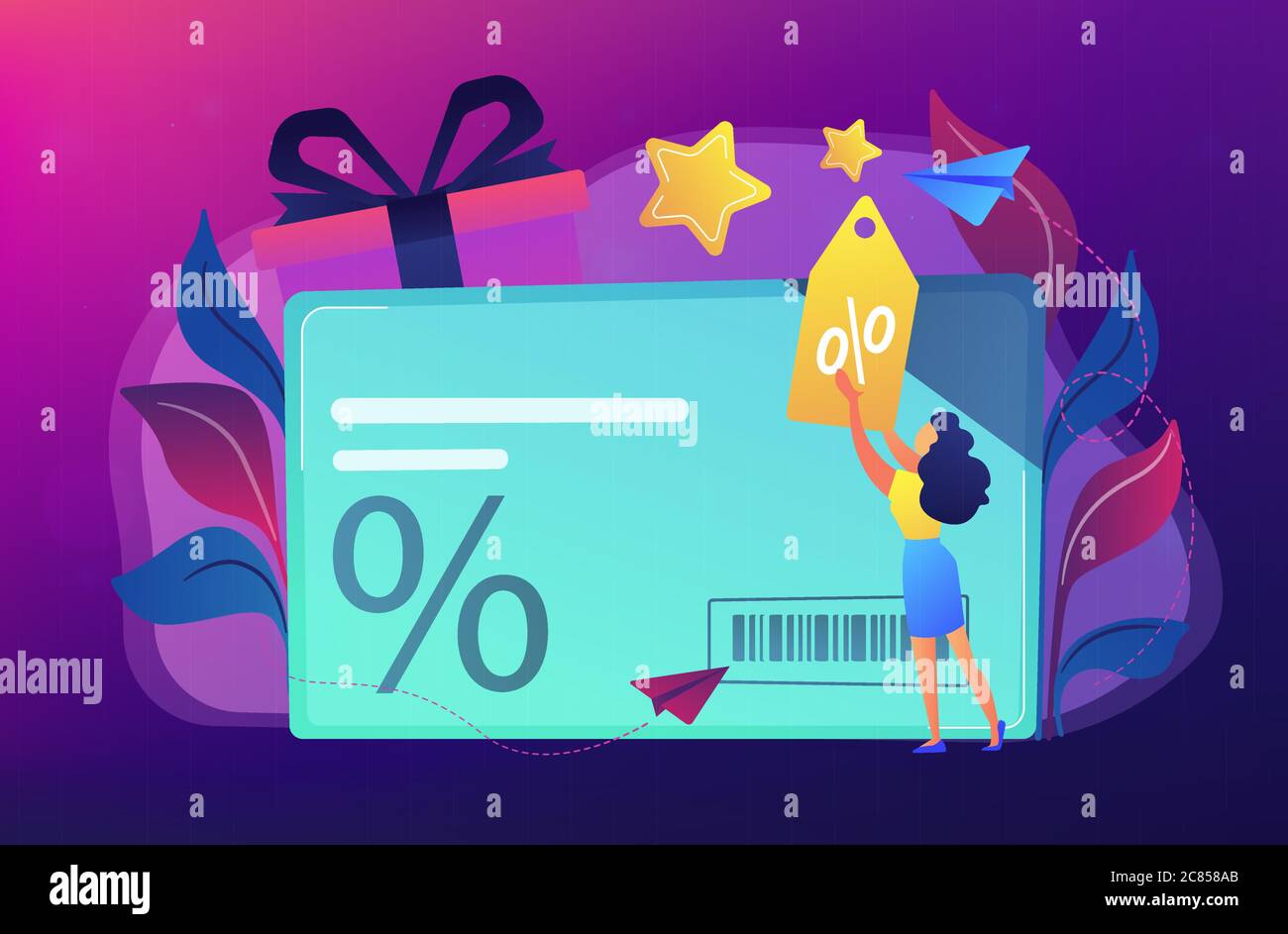 Discount and loyalty card concept vector illustration Stock Vector ...