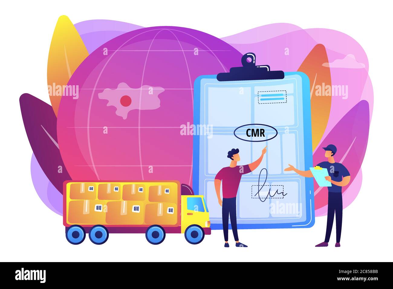 Road transport documents concept vector illustration Stock Vector Image ...