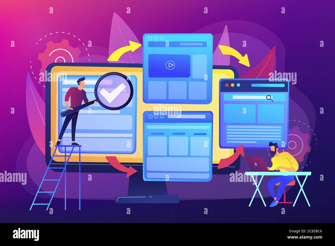 Microsite development concept vector illustration Stock Vector Image ...