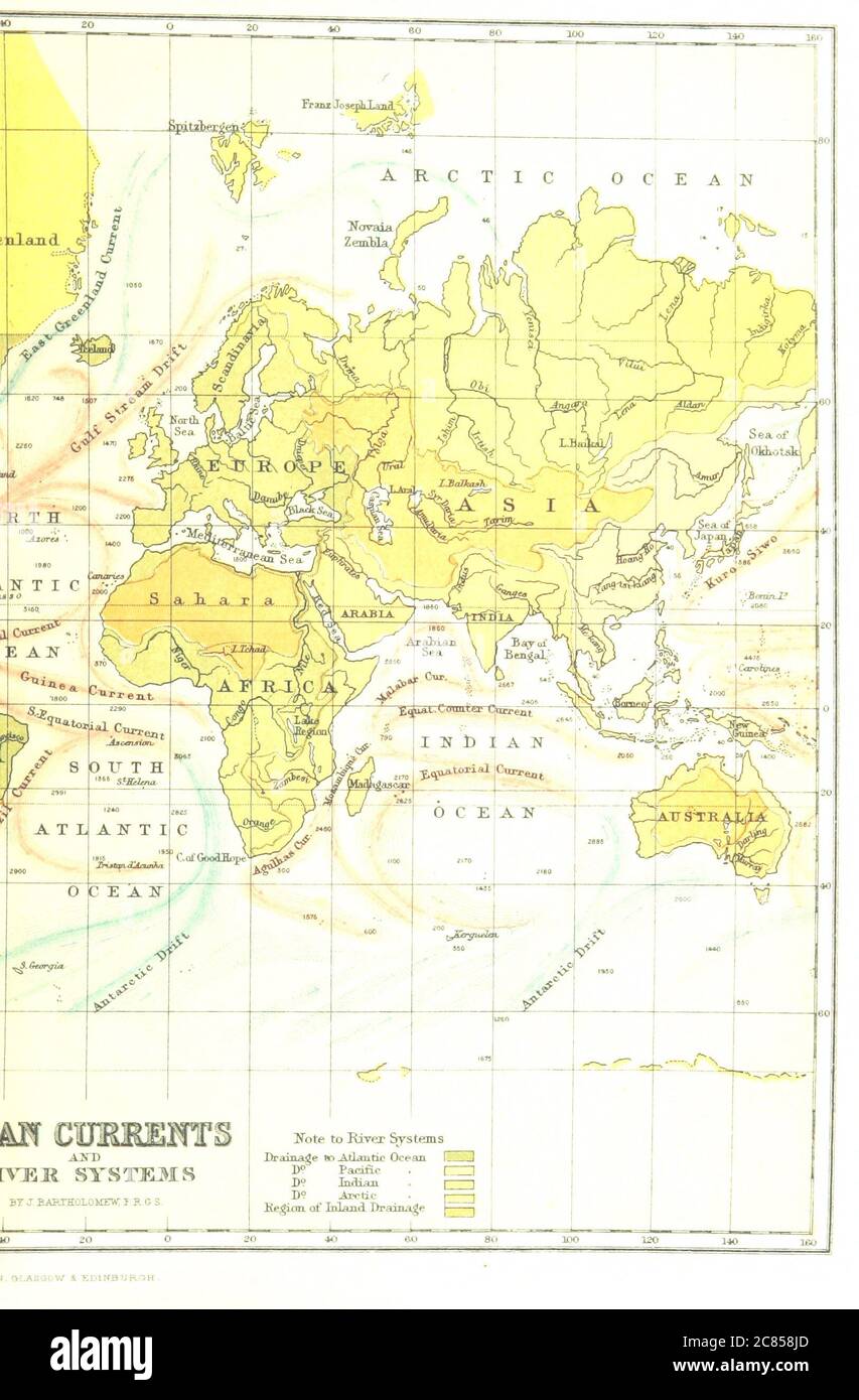 Illustrated map of the world paper hi-res stock photography and images ...