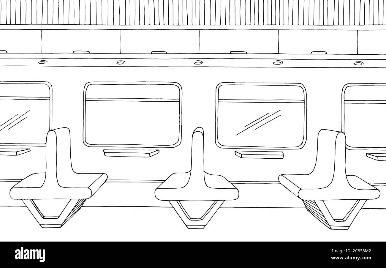 Train seat black and white Stock Vector Images - Alamy