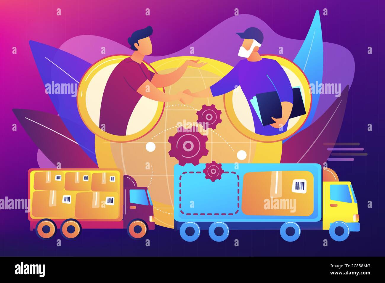 Collaborative logistics concept vector illustration Stock Vector Image ...