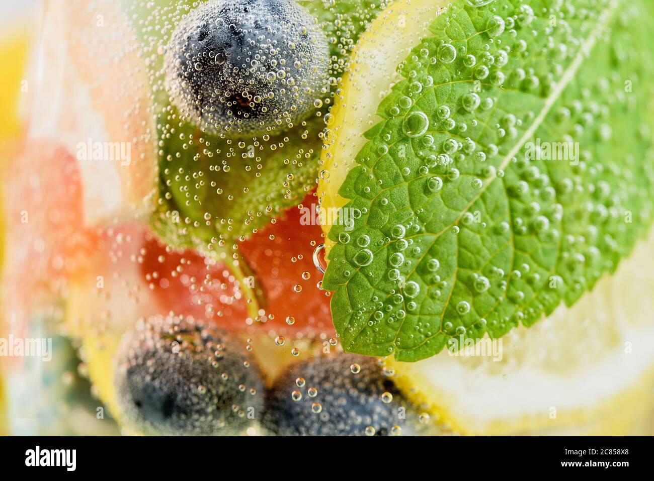 Detox refreshing sassy water with cucumber, ginger, mint and lemon in ...