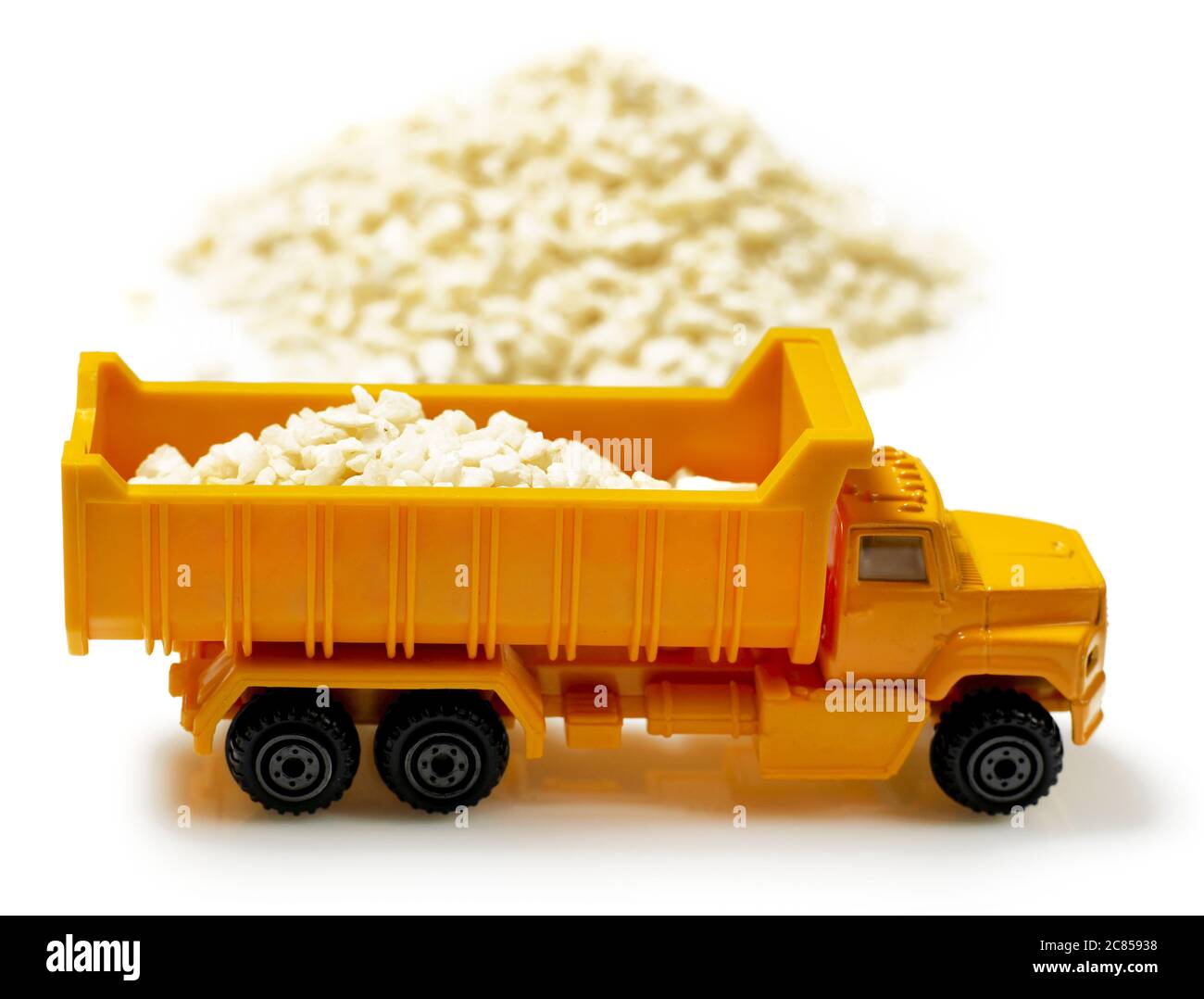 Orange dump truck Cut Out Stock Images & Pictures - Alamy