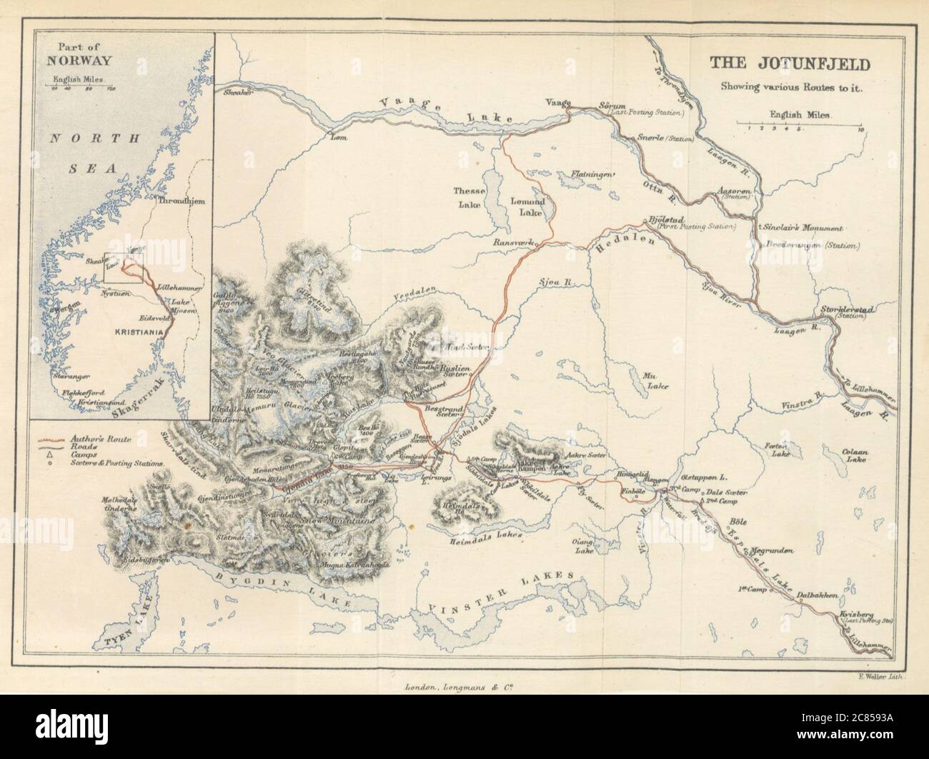 Old norway map hi-res stock photography and images - Alamy