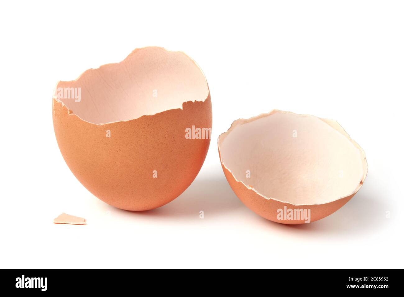 Egg shell isolated on white Stock Photo - Alamy