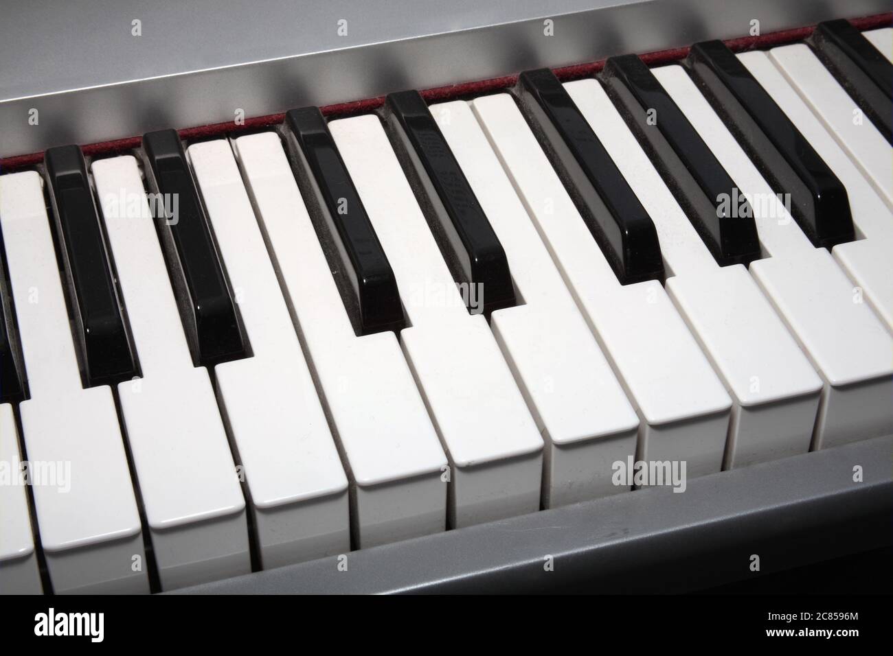 Close up of keys of an electric piano keyboard musical instrument Stock ...