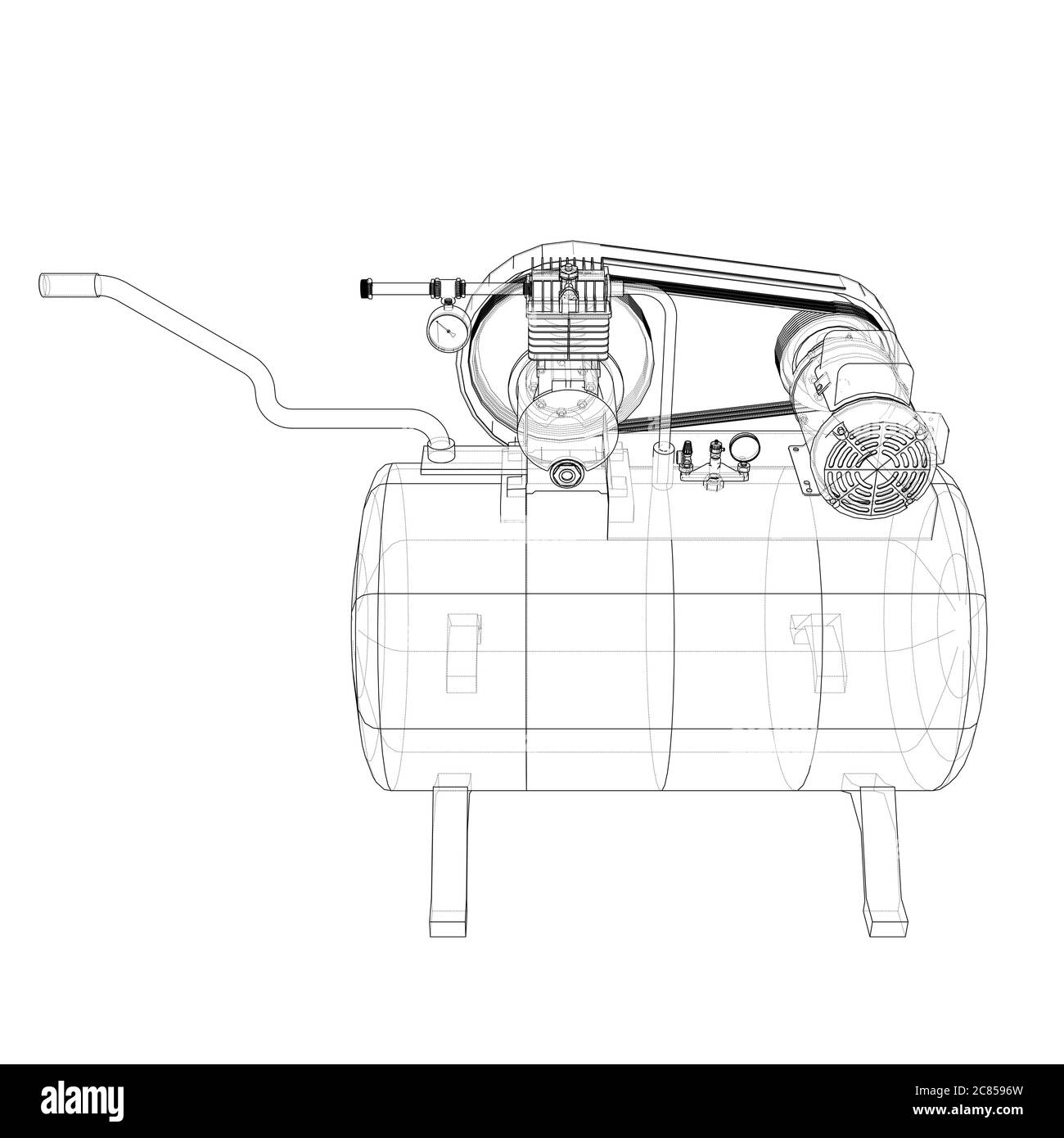 Outline Air compressor Stock Photo - Alamy