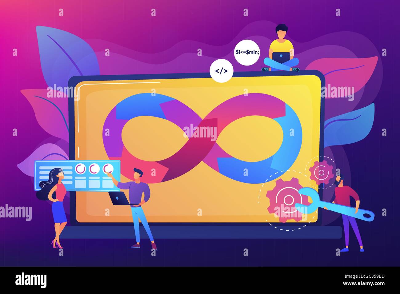 Devops monitoring Stock Vector Images - Alamy