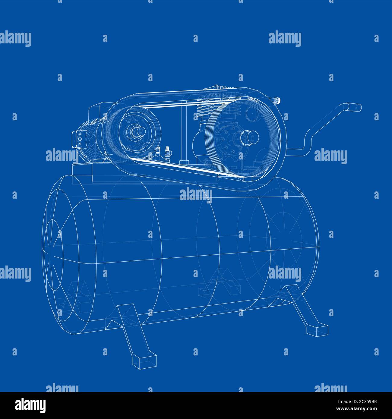 Outline Air compressor Stock Photo - Alamy