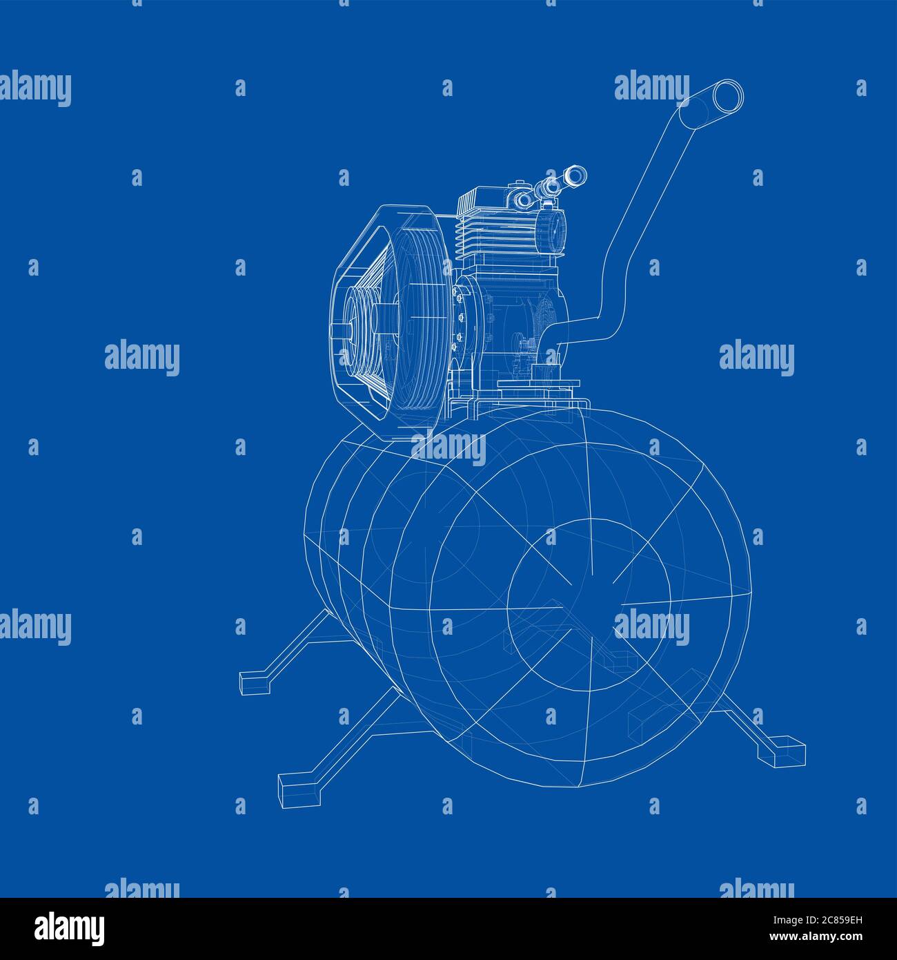 Outline Air compressor Stock Photo - Alamy