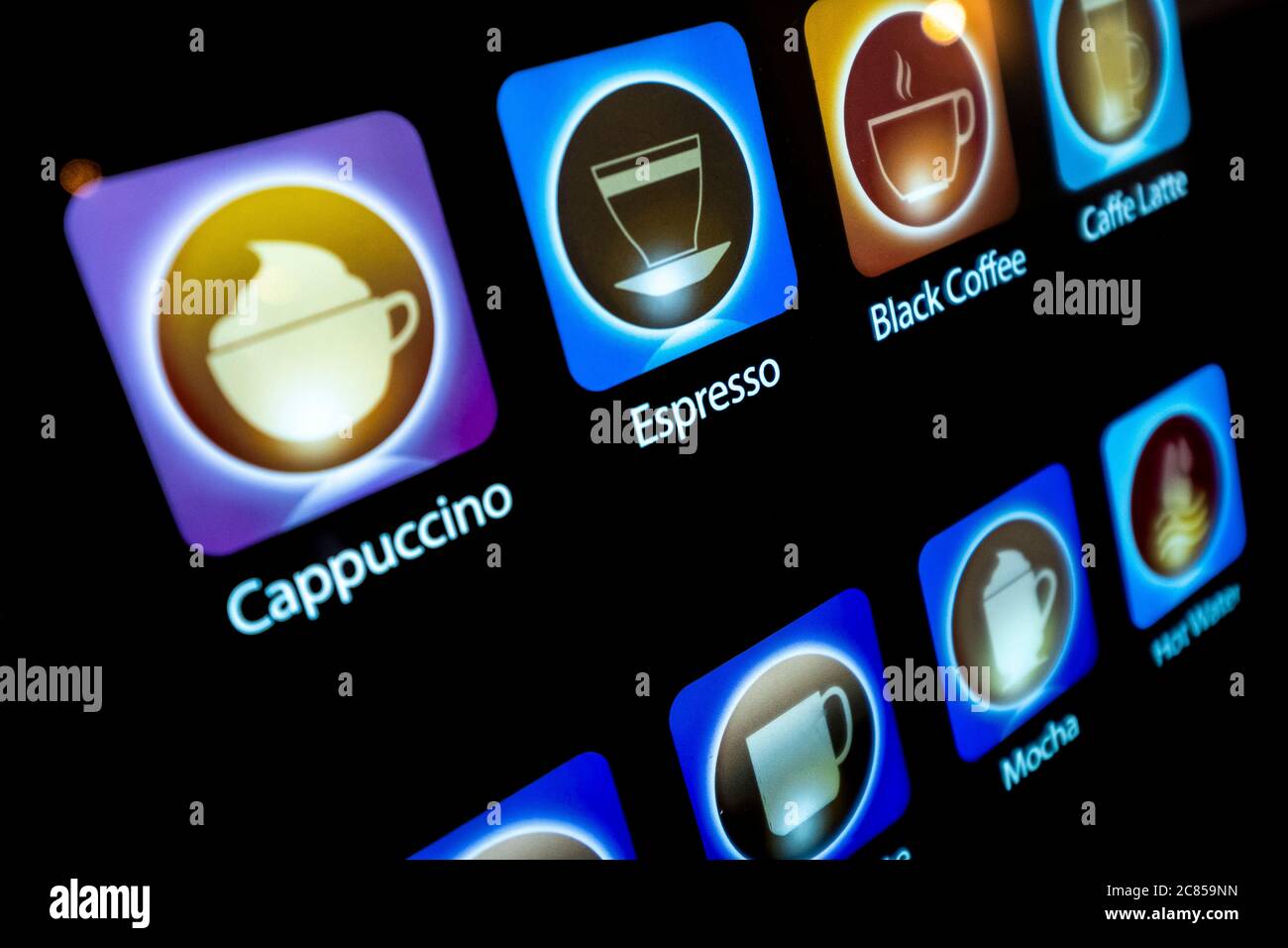 Coffee machine buttons hi-res stock photography and images - Alamy