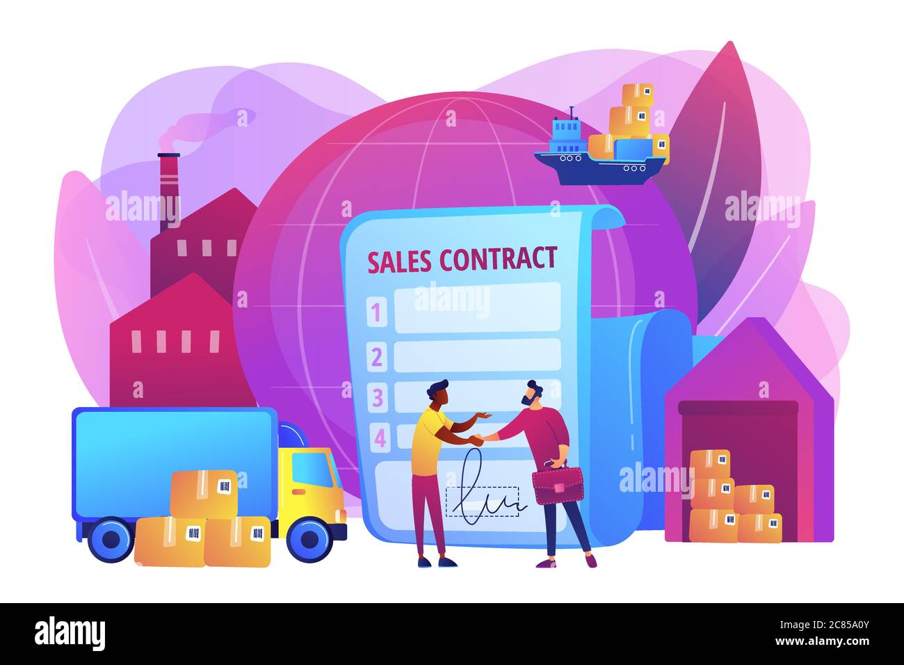 Sales contract terms concept vector illustration Stock Vector Image ...