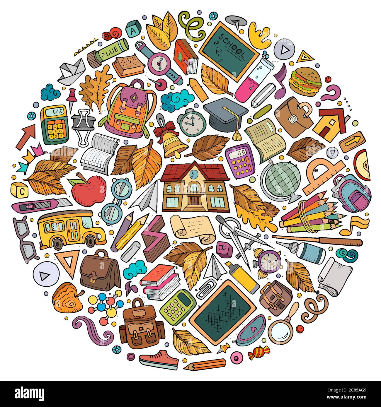 Students circle classroom Stock Vector Images - Alamy