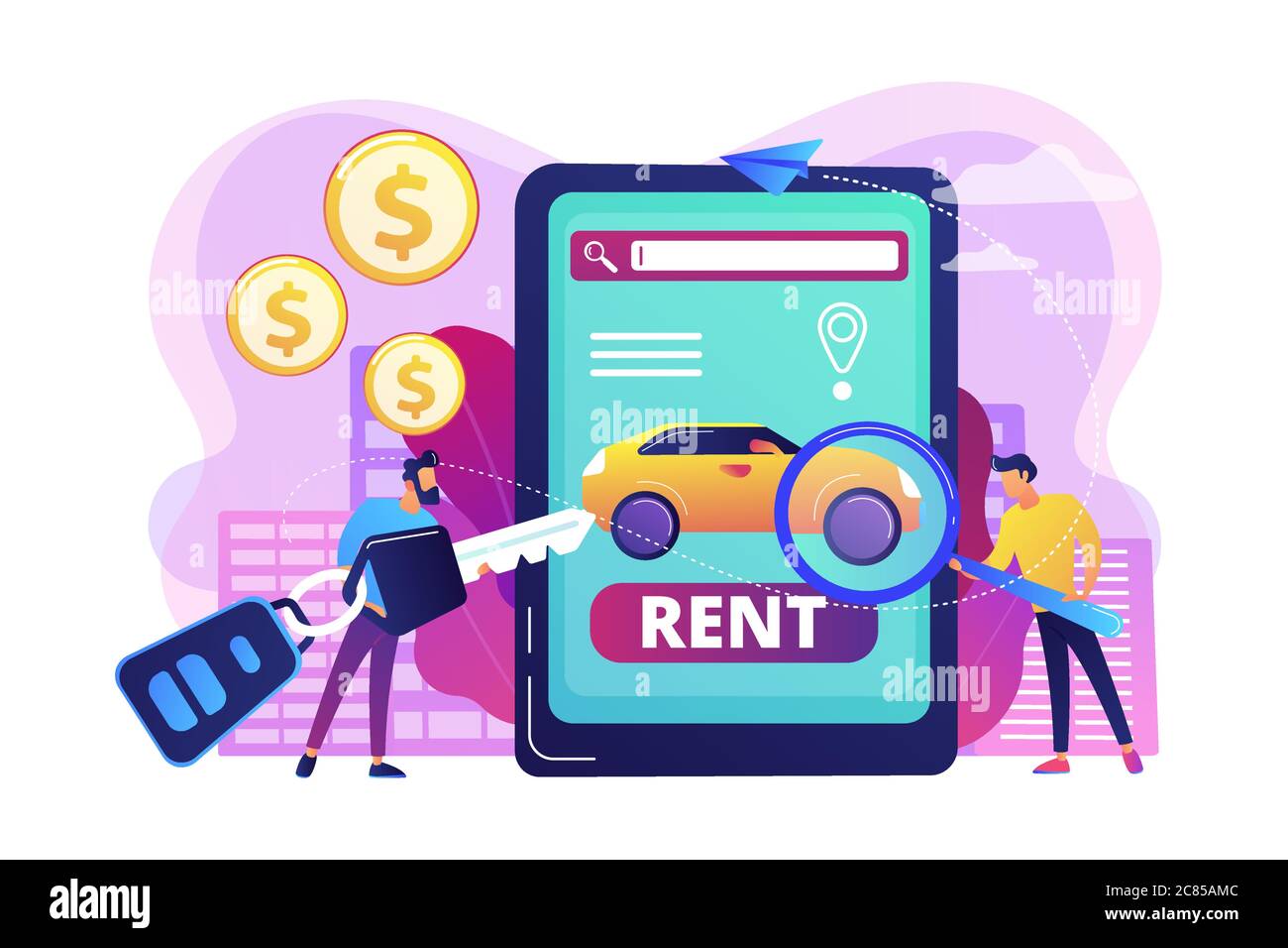 Man search rental concept Cut Out Stock Images & Pictures - Alamy