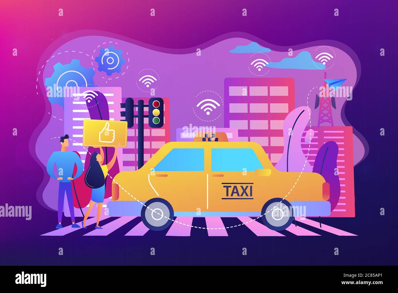 Intelligent transportation system concept vector illustration Stock ...