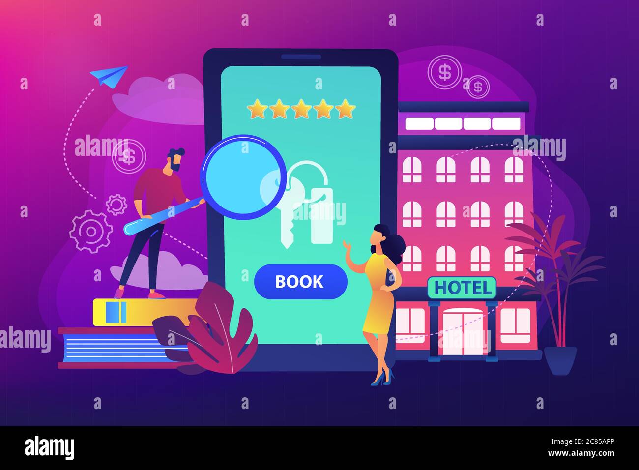 Booking hotel concept vector illustration Stock Vector Image & Art - Alamy