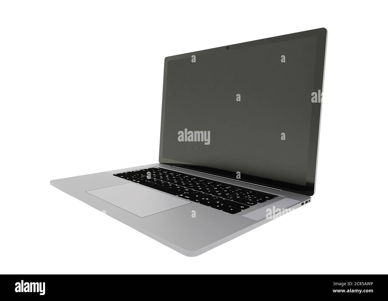 Laptop realistic computer in mockup style. Laptop isolated on a white ...