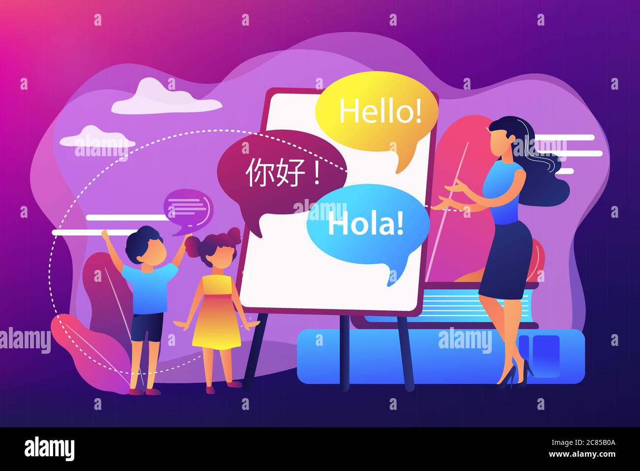 Language camp Stock Vector Images - Alamy