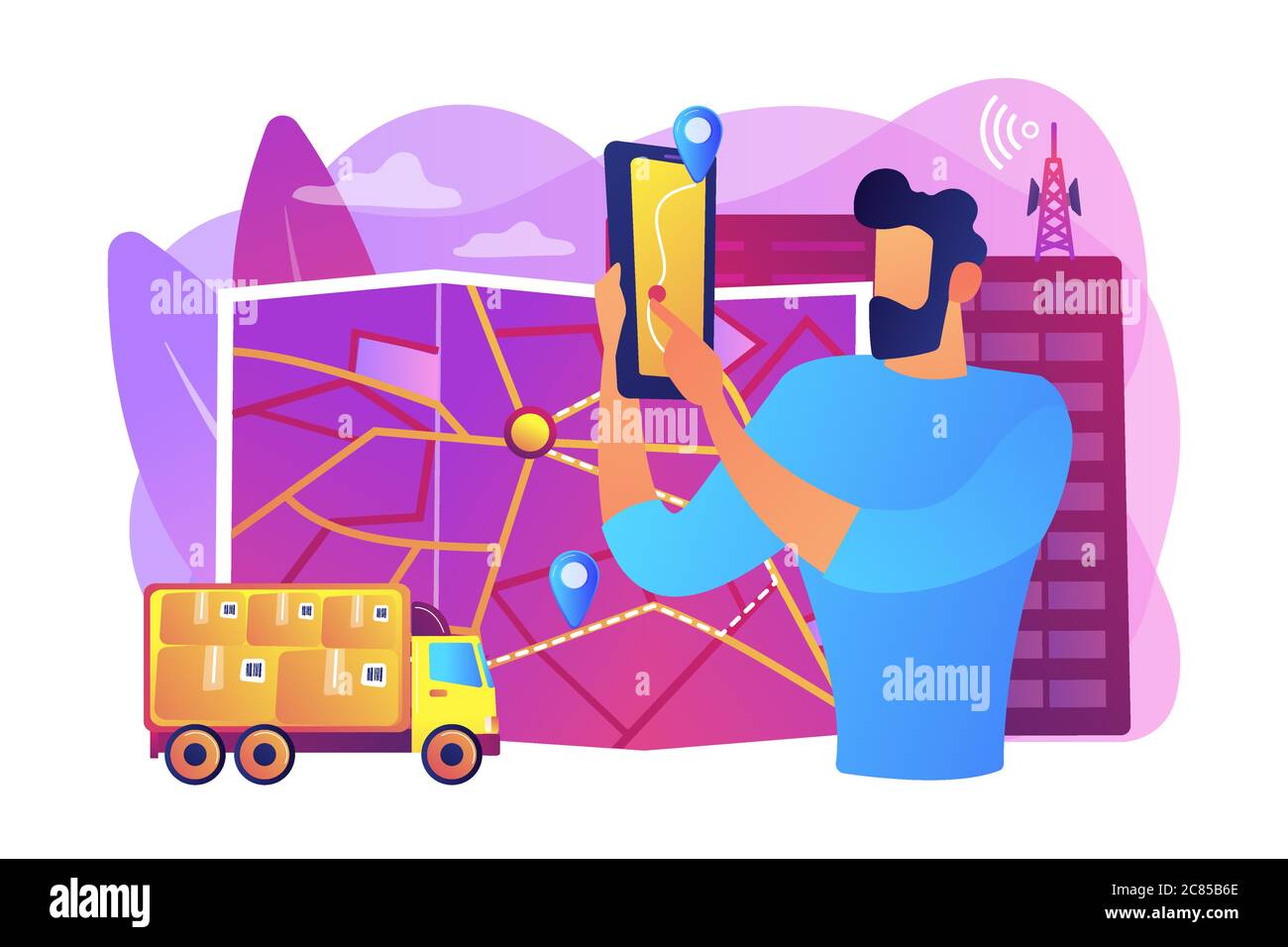 Post service tracking concept vector illustration Stock Vector Image ...