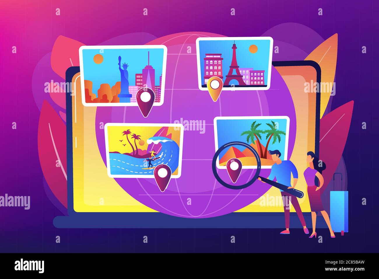 Smart tourism system concept vector illustration Stock Vector Image ...