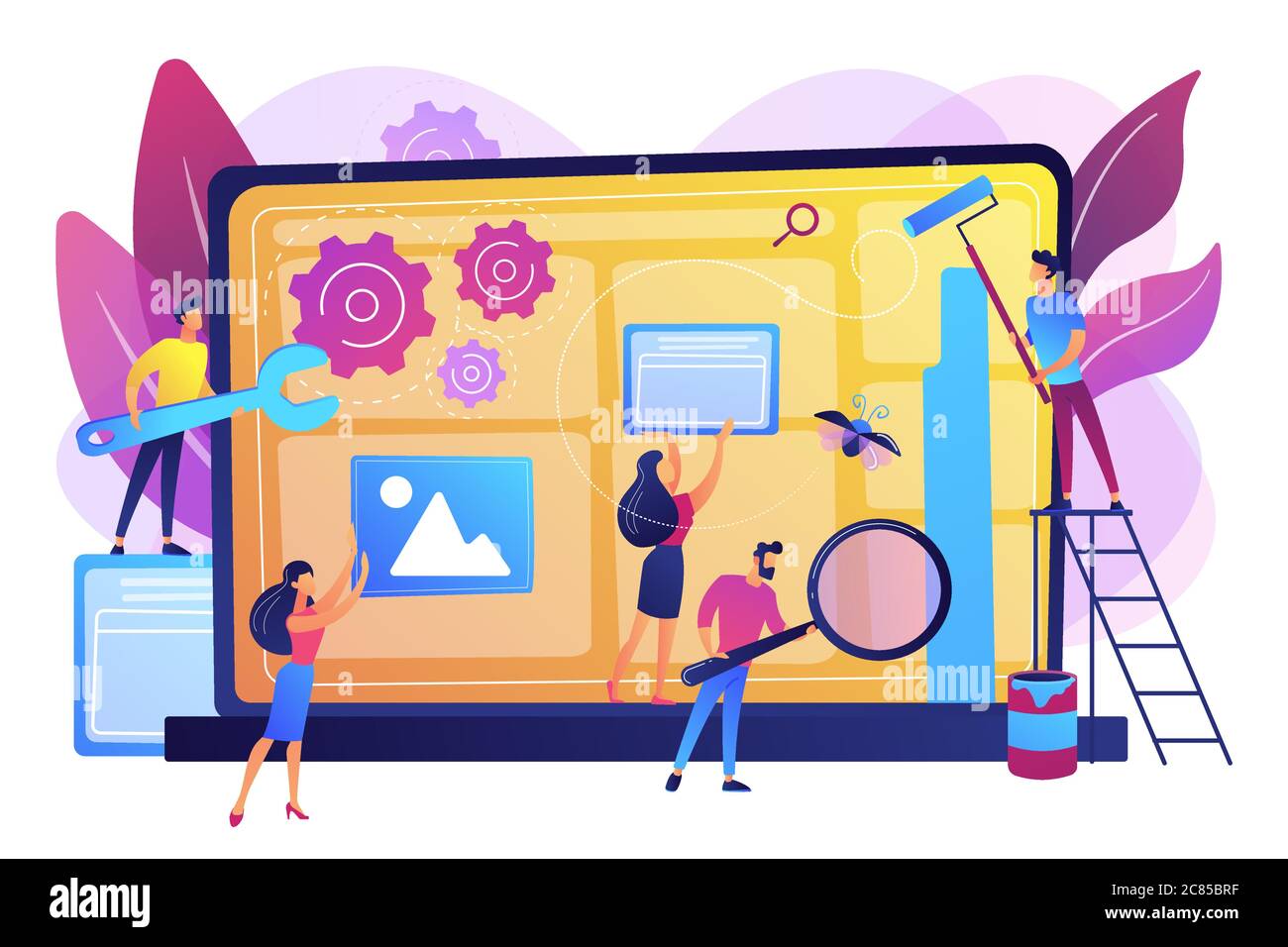 Website maintenance concept vector illustration Stock Vector Image ...