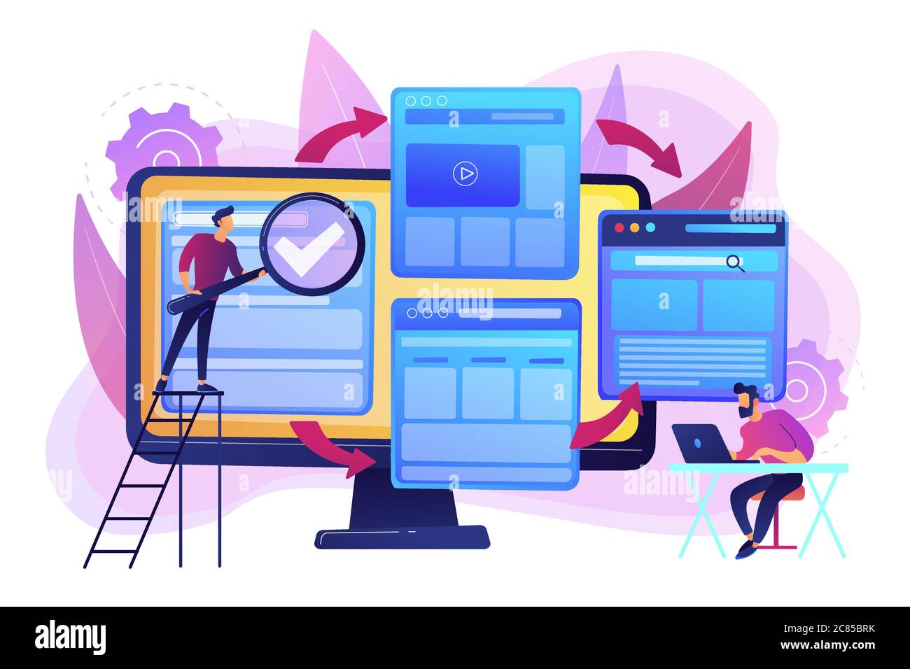 Microsite development concept vector illustration Stock Vector Image ... Microsite development concept vector illustration Stock Vector Image ...