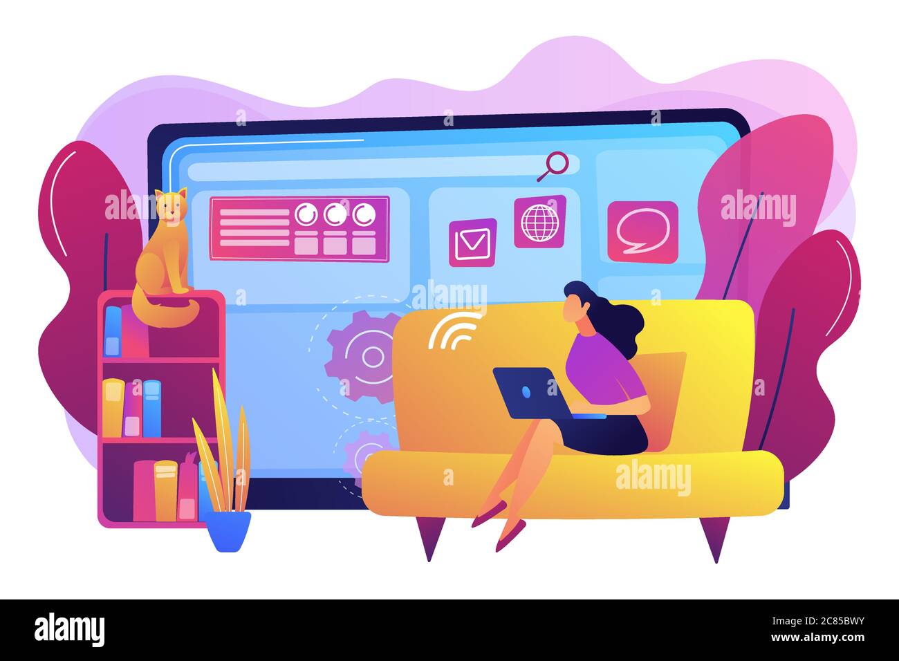 Freelance work concept vector illustration Stock Vector Image & Art - Alamy