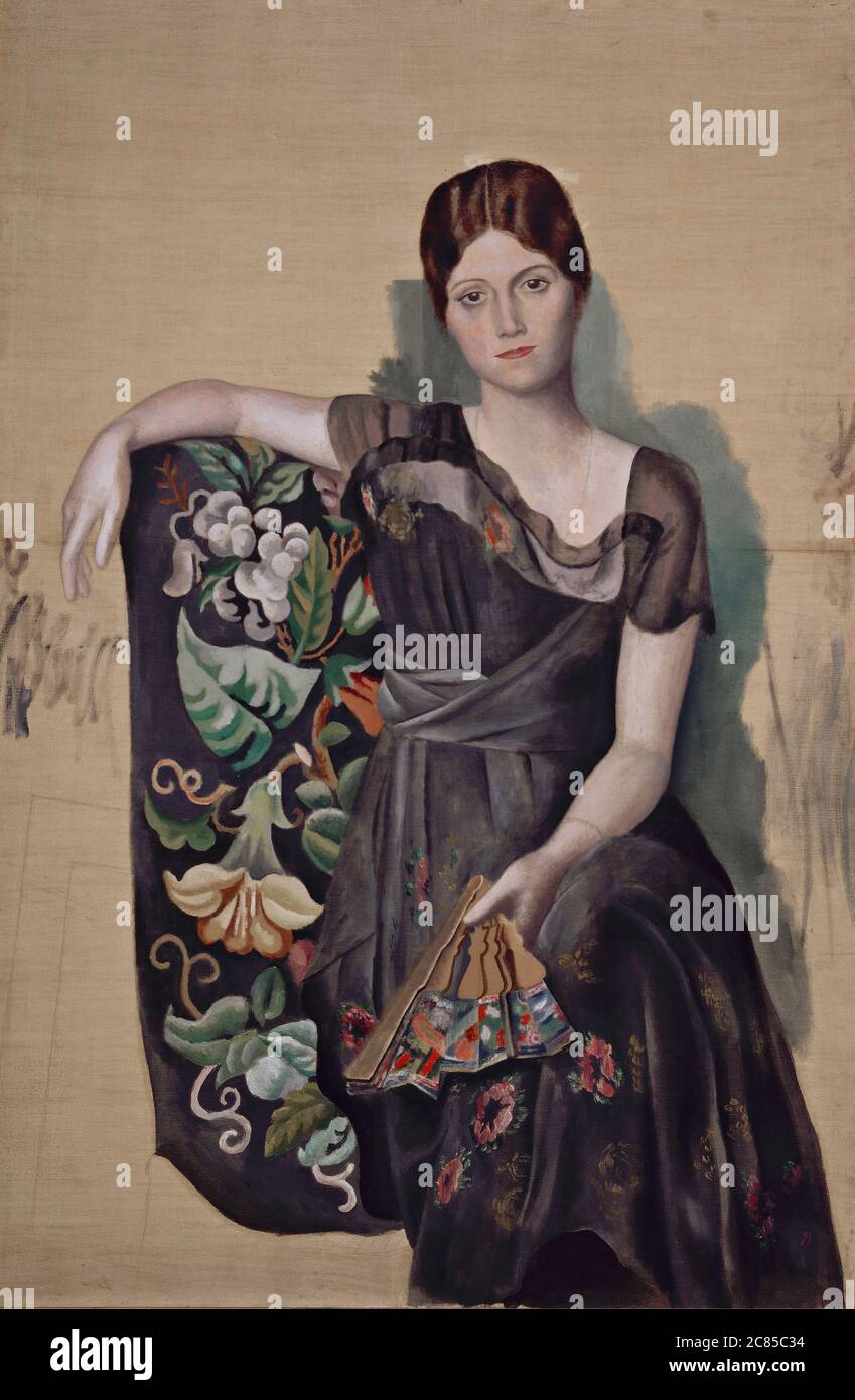 Olga in Armchair by Pablo Picasso 1918. the Picasso Museum in Paris ...