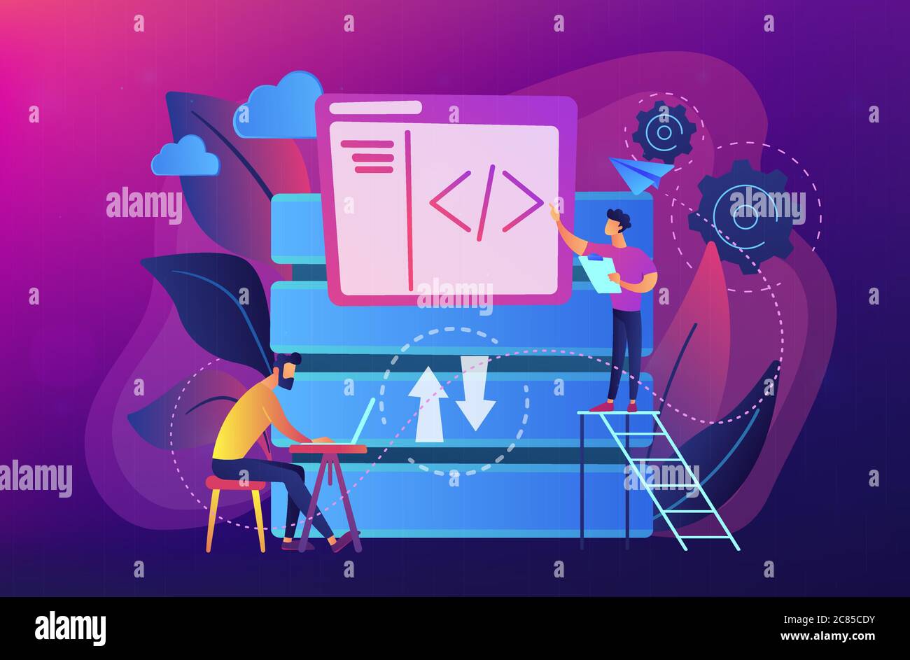 Big data developer concept vector illustration Stock Vector Image & Art ...