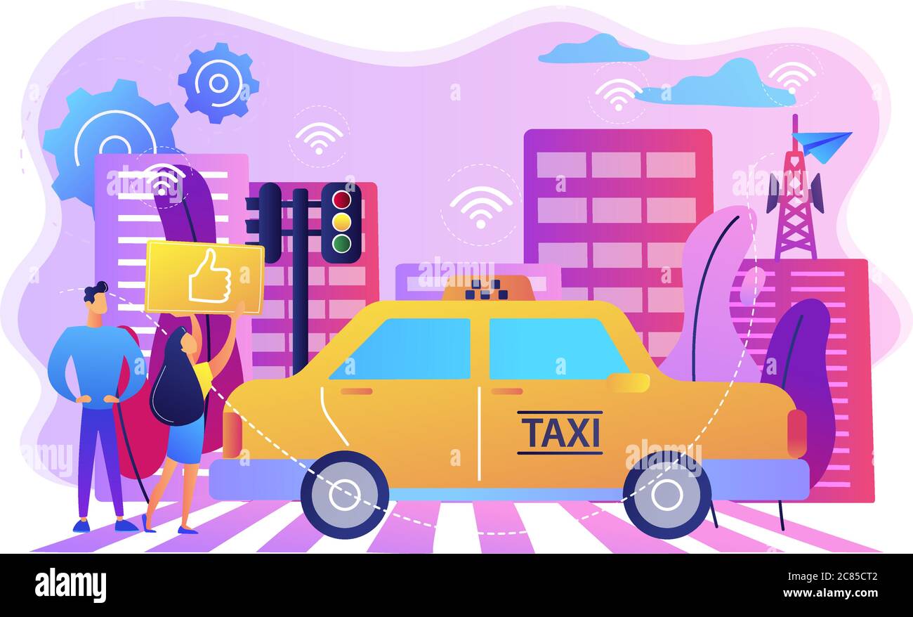 Intelligent transportation system concept vector illustration Stock ...