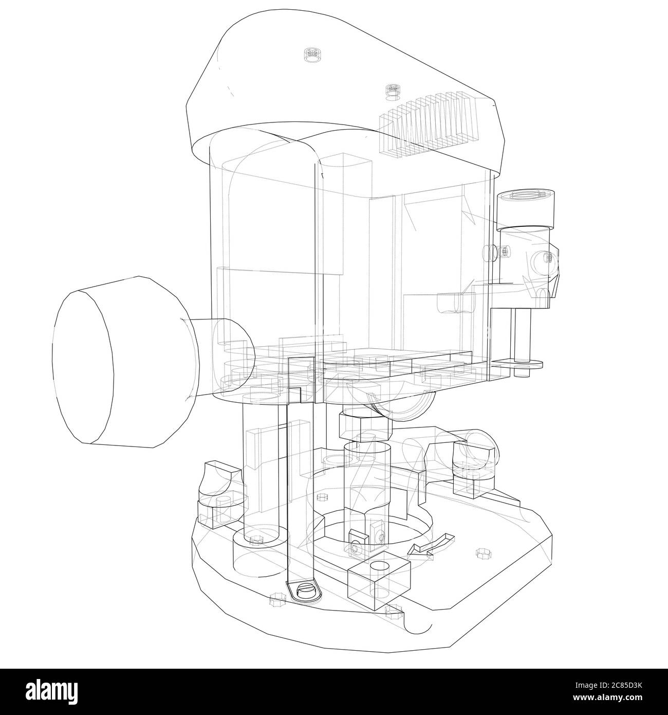 Outline milling machine Stock Photo - Alamy