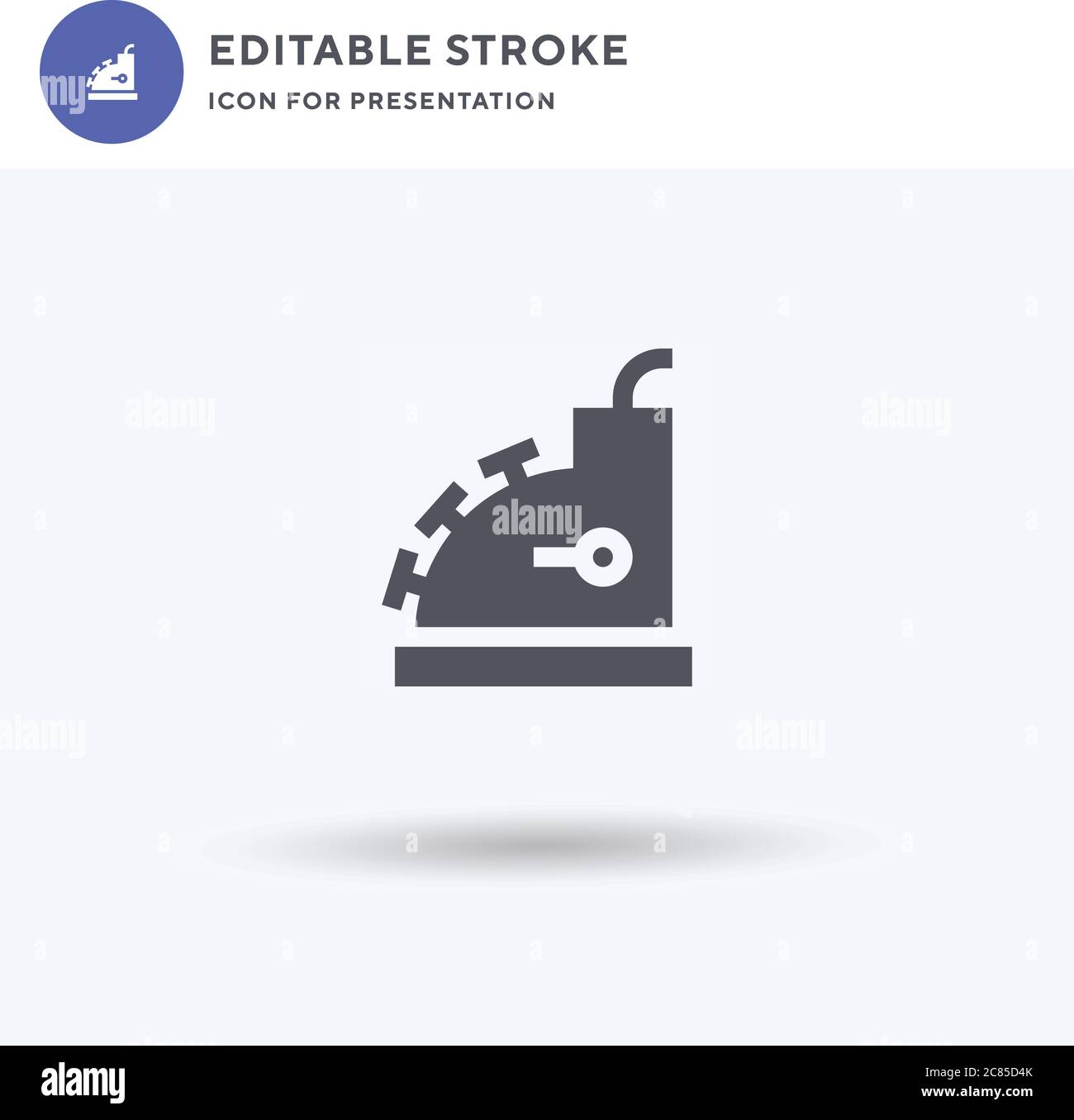 Cashier Machine icon vector, filled flat sign, solid pictogram isolated ...