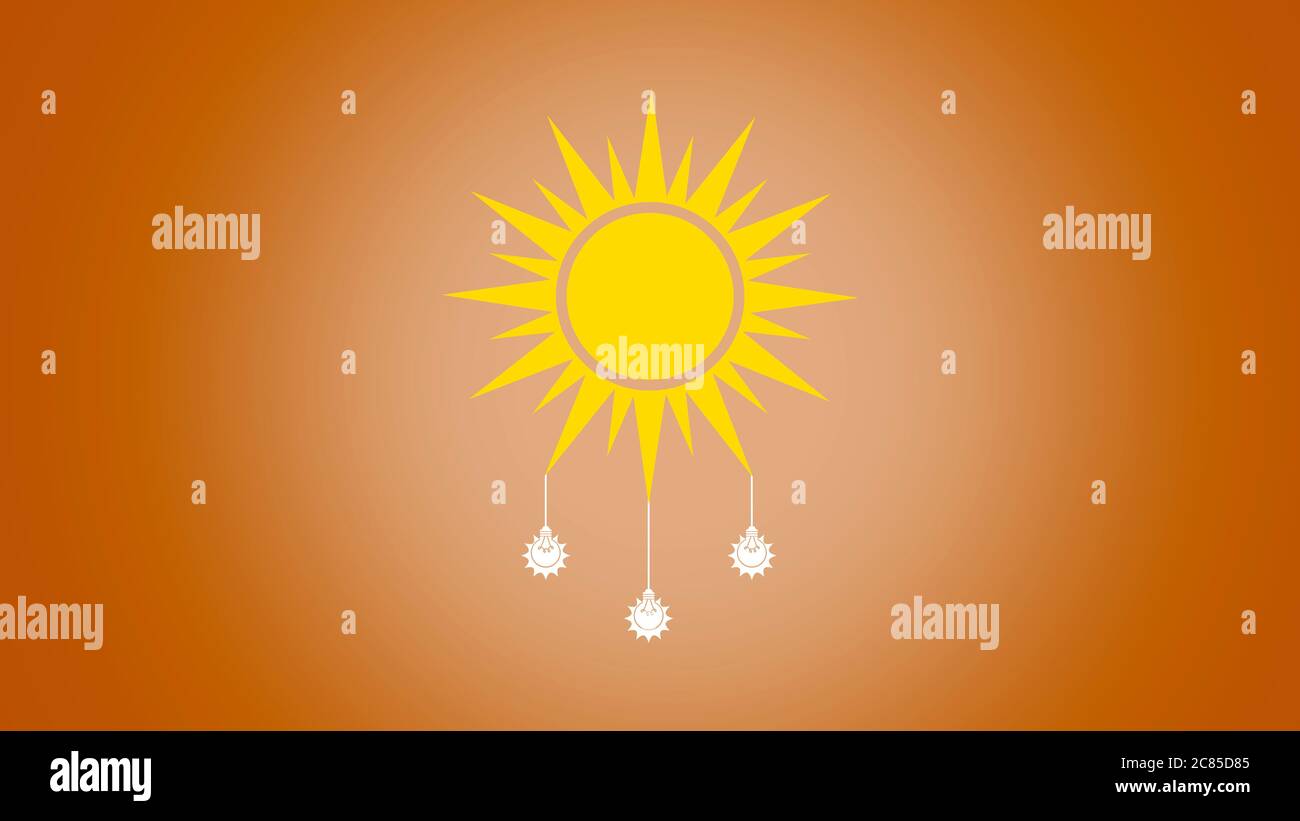 Sun with Bulbs, Solar Energy, Sustainable development, ecology, and ...