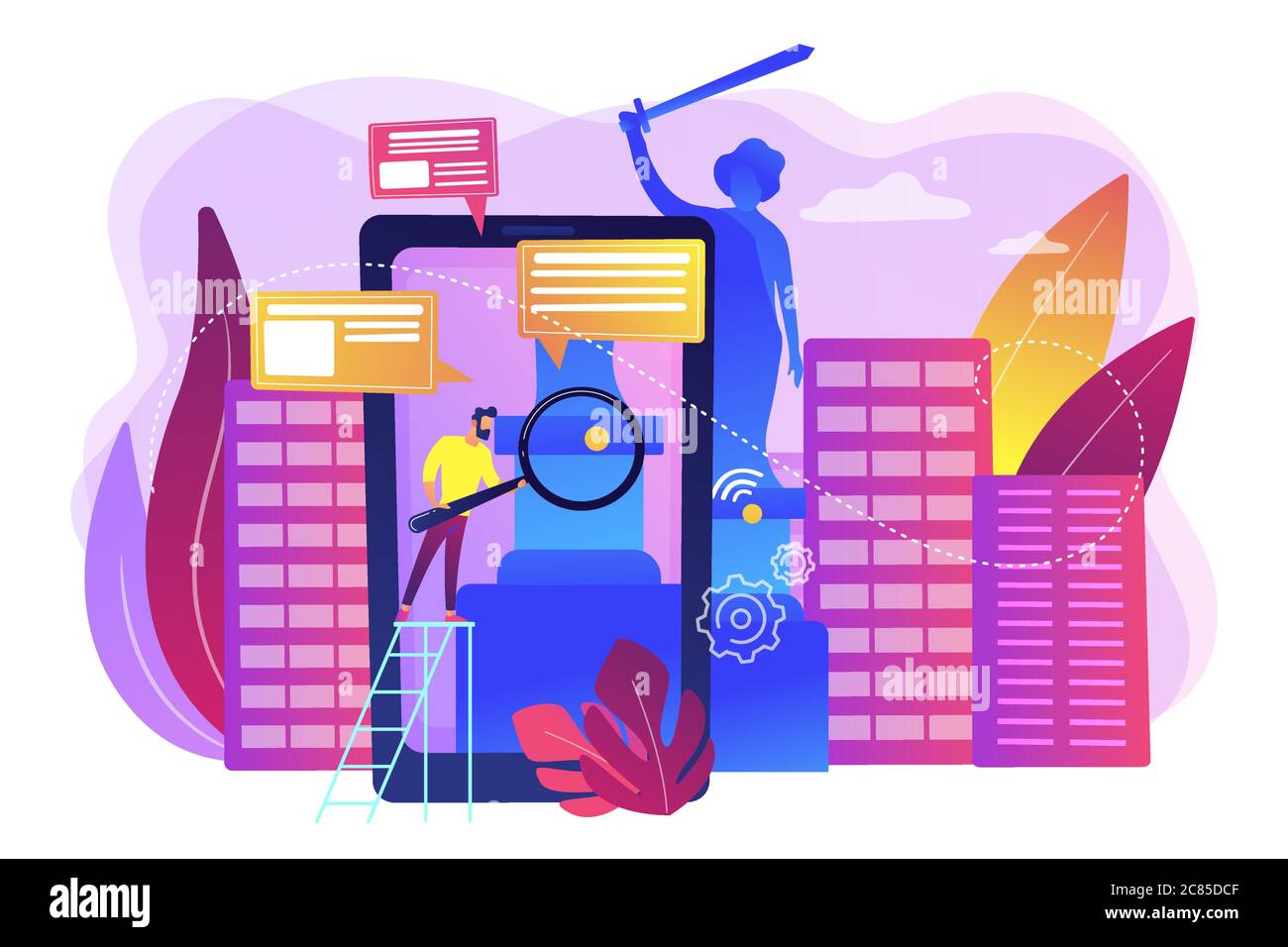 Smart destinations project concept vector illustration Stock Vector ...