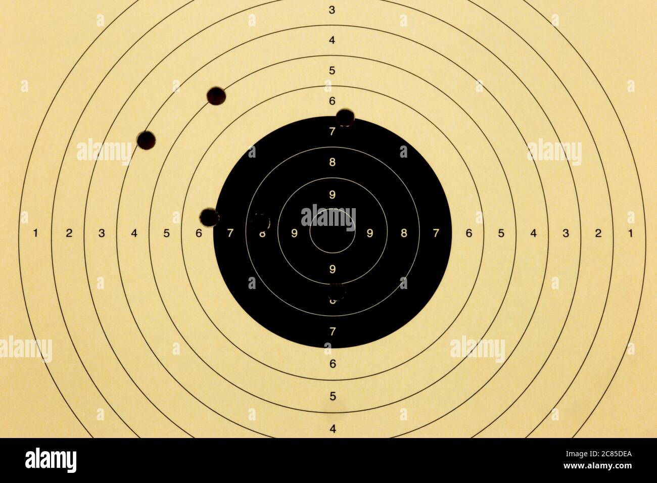 Used shooting target close up view for background Stock Photo - Alamy