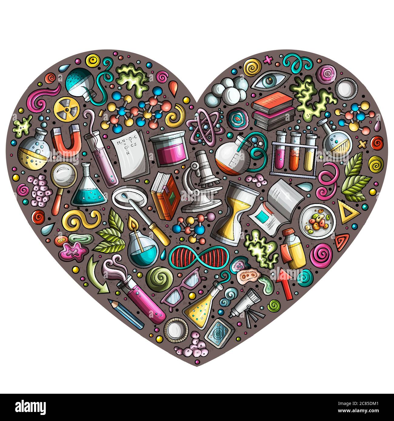 Set of Science cartoon doodle objects Stock Vector Image & Art - Alamy