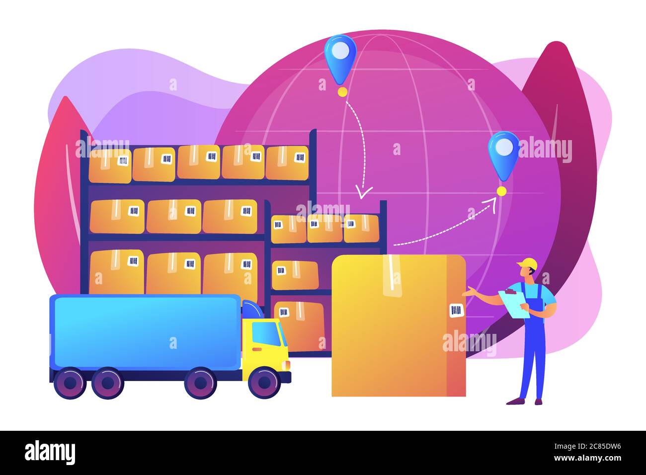 Transit warehouse concept vector illustration Stock Vector Image & Art ...