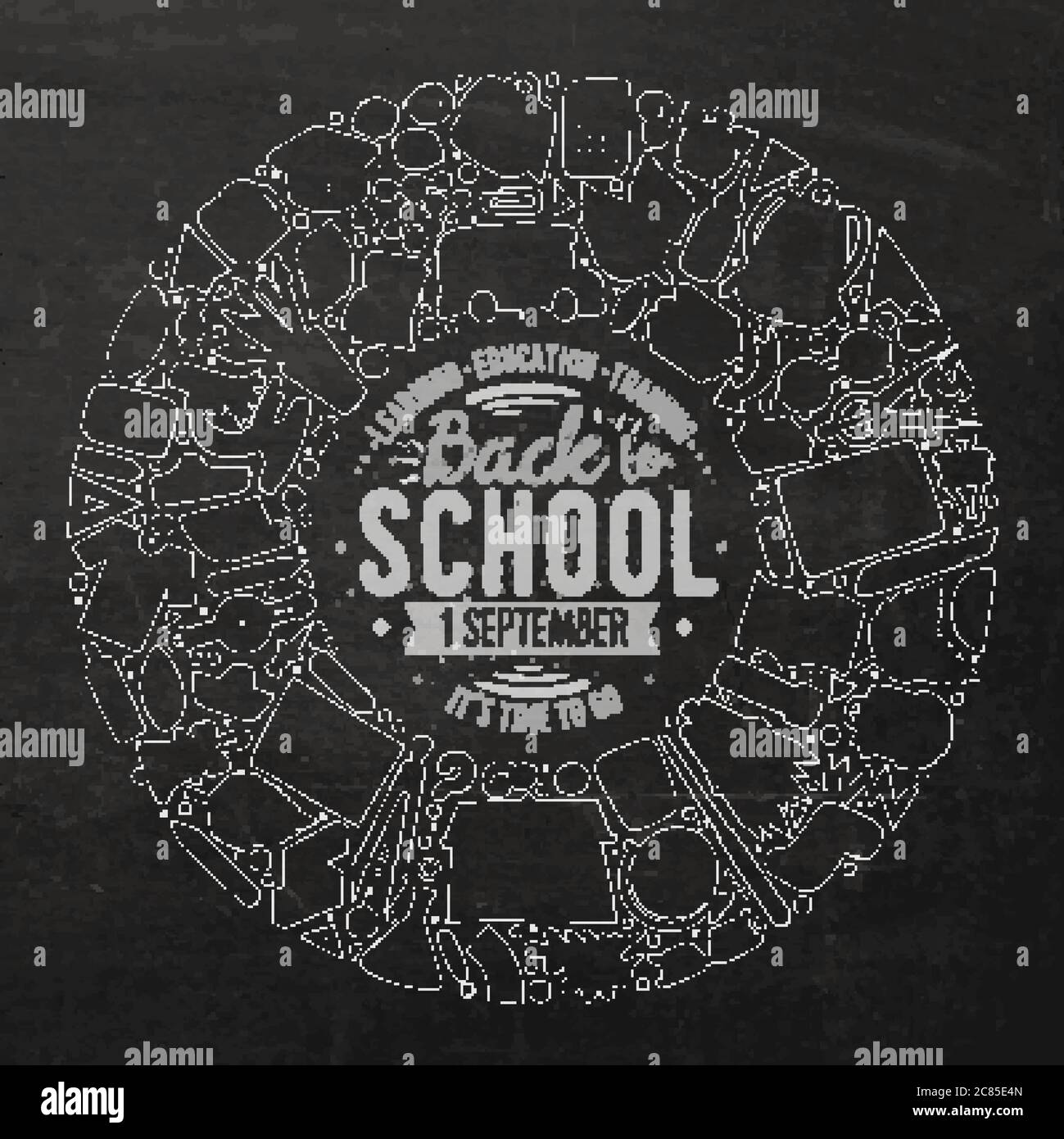 Set of School cartoon doodle objects, symbols and items Stock Vector Image & Art - Alamy