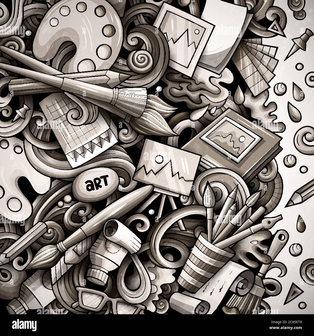 Monochrome vector illustration cartoon Stock Vector Images - Alamy