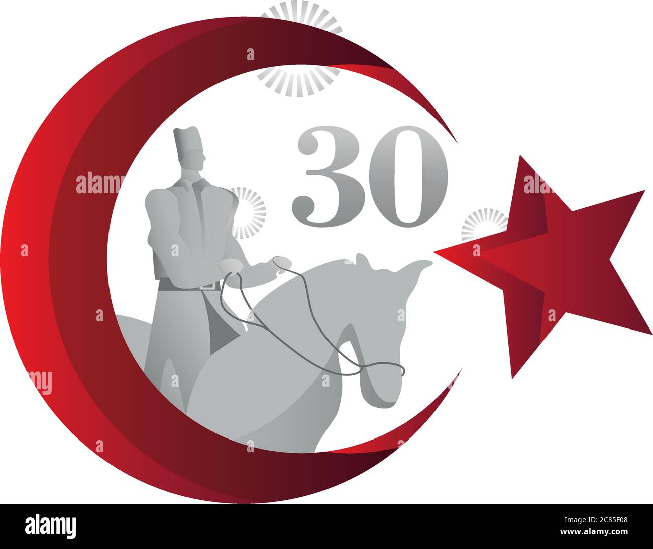 30 crescent and star vector hi-res stock photography and images - Alamy