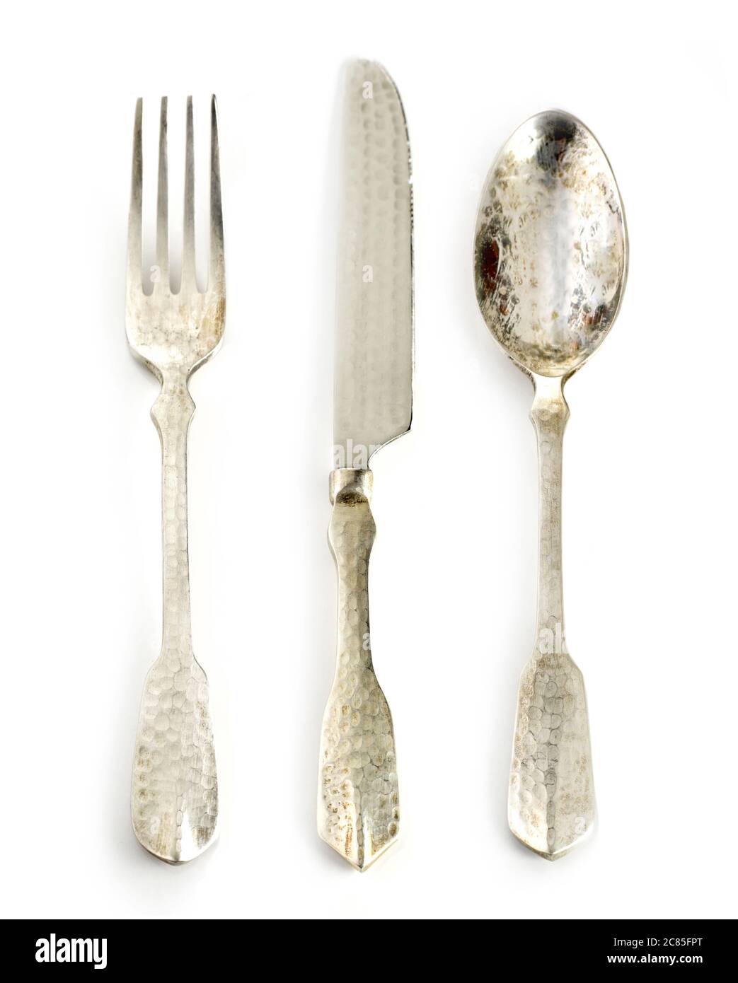 Classic silverware isolated on white Stock Photo - Alamy