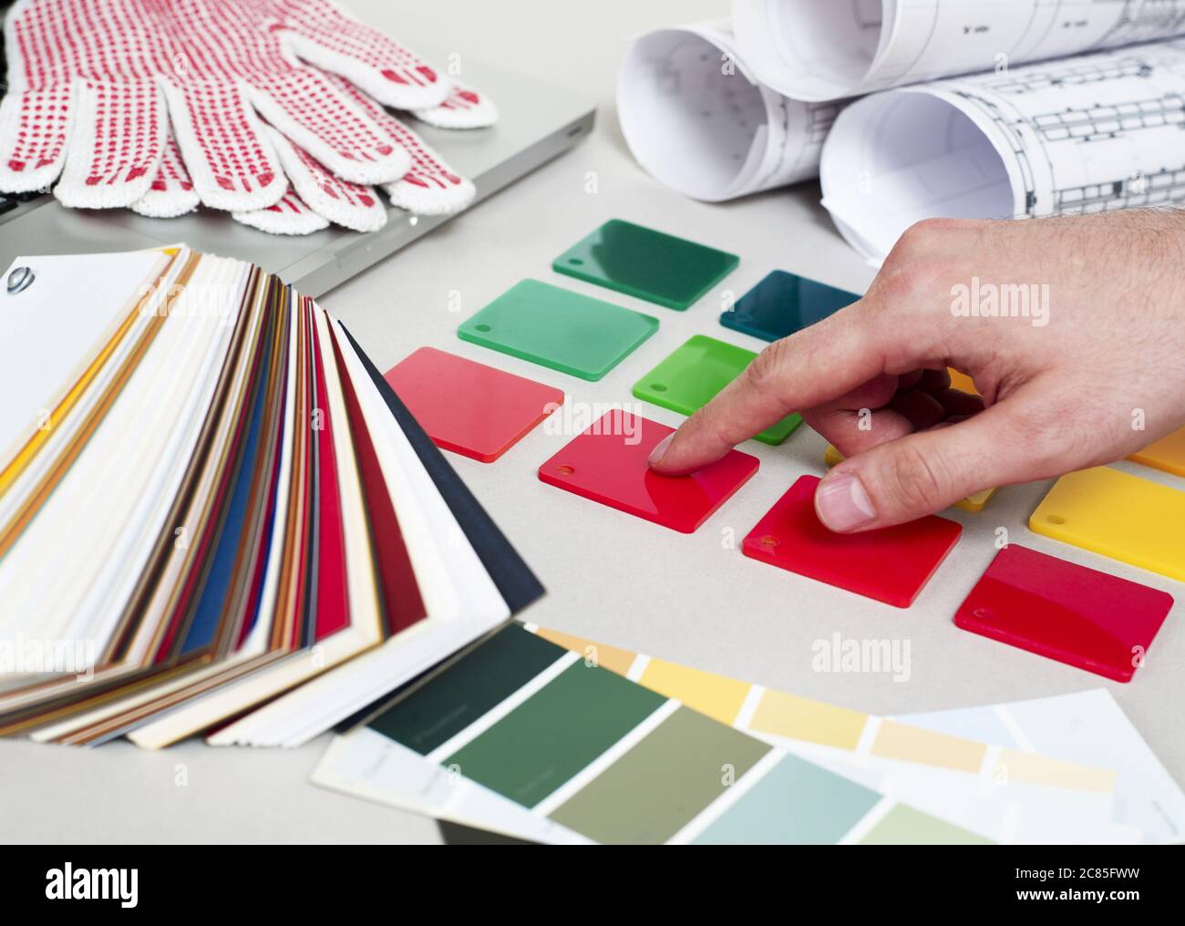 Man choosing between colors Stock Photo - Alamy