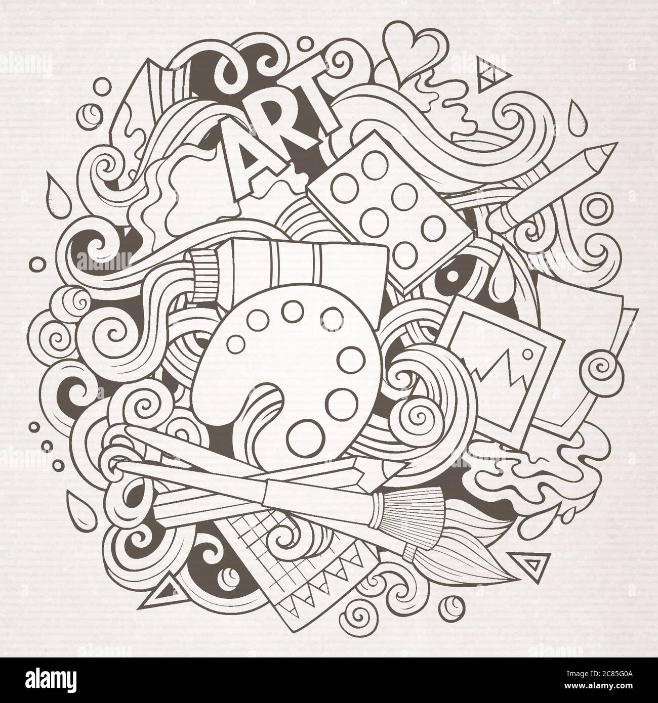 Cartoon vector doodles Art and Design illustration Stock Vector Image ...