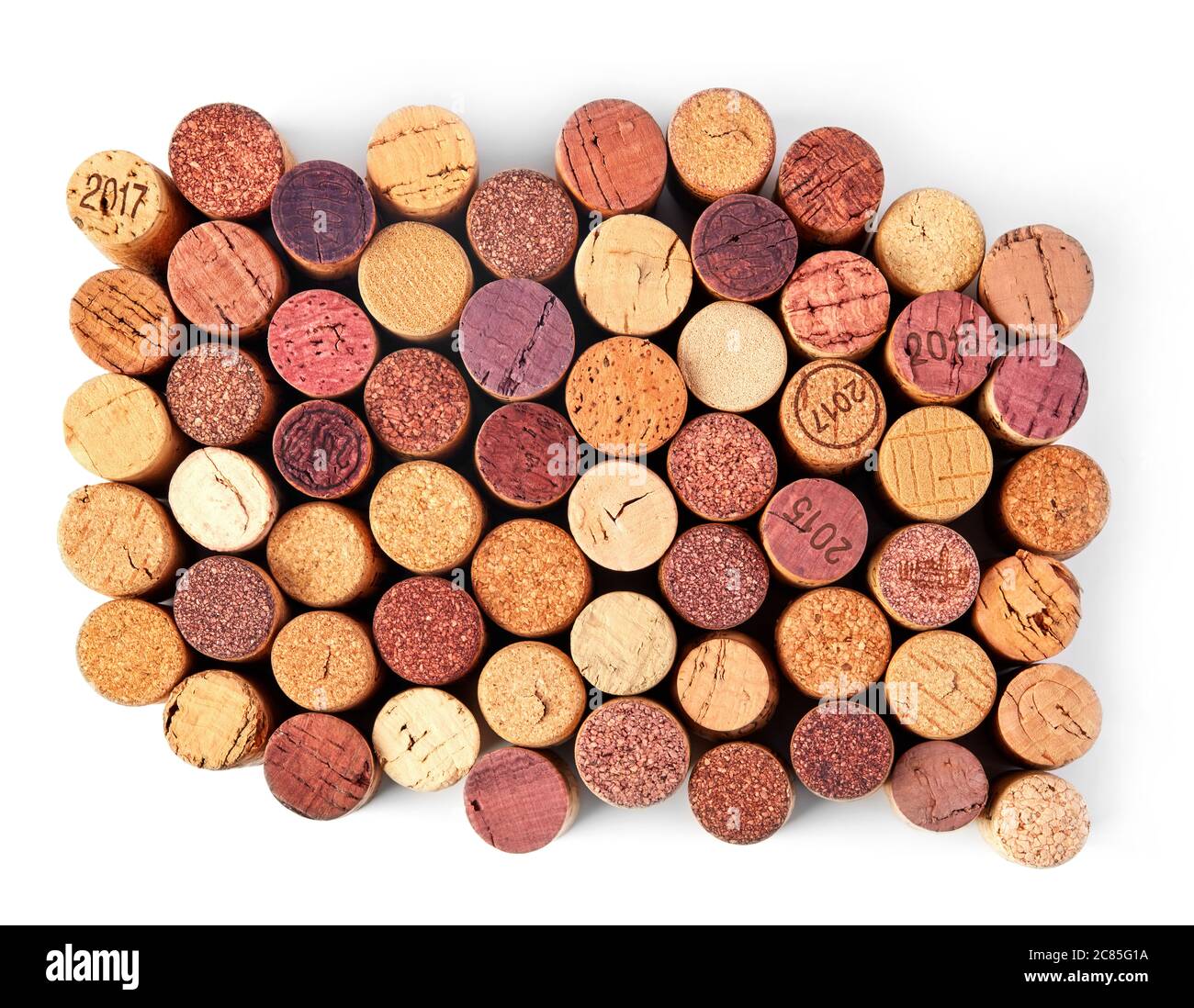 Wine corks isolated on white Stock Photo - Alamy