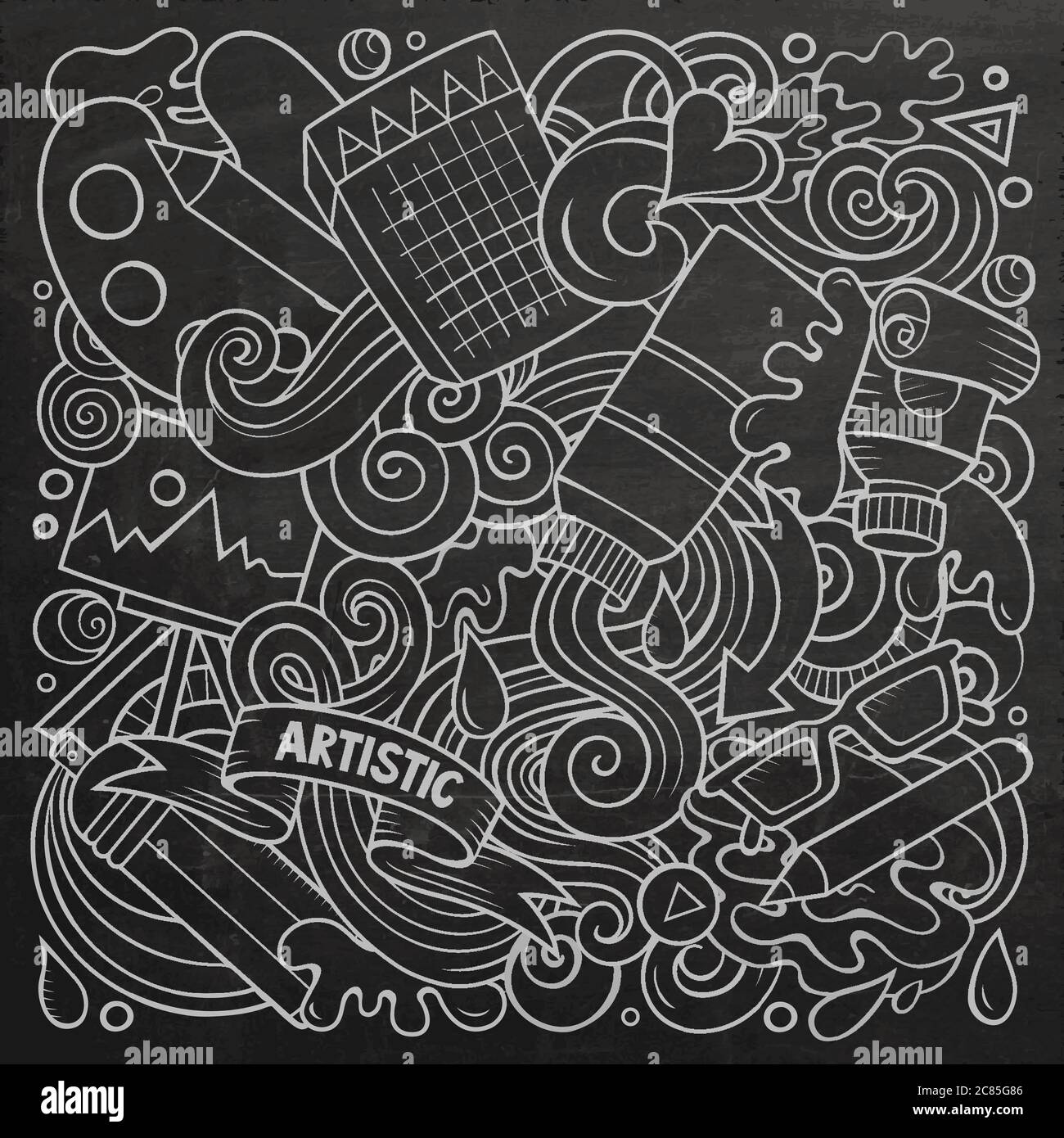 Cartoon vector doodles Art and Design illustration Stock Vector Image ...