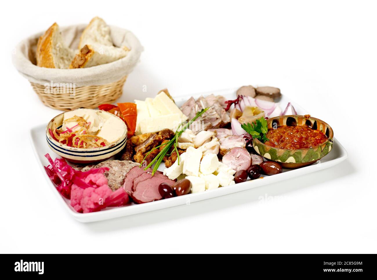 Food plate isolated on white Stock Photo - Alamy